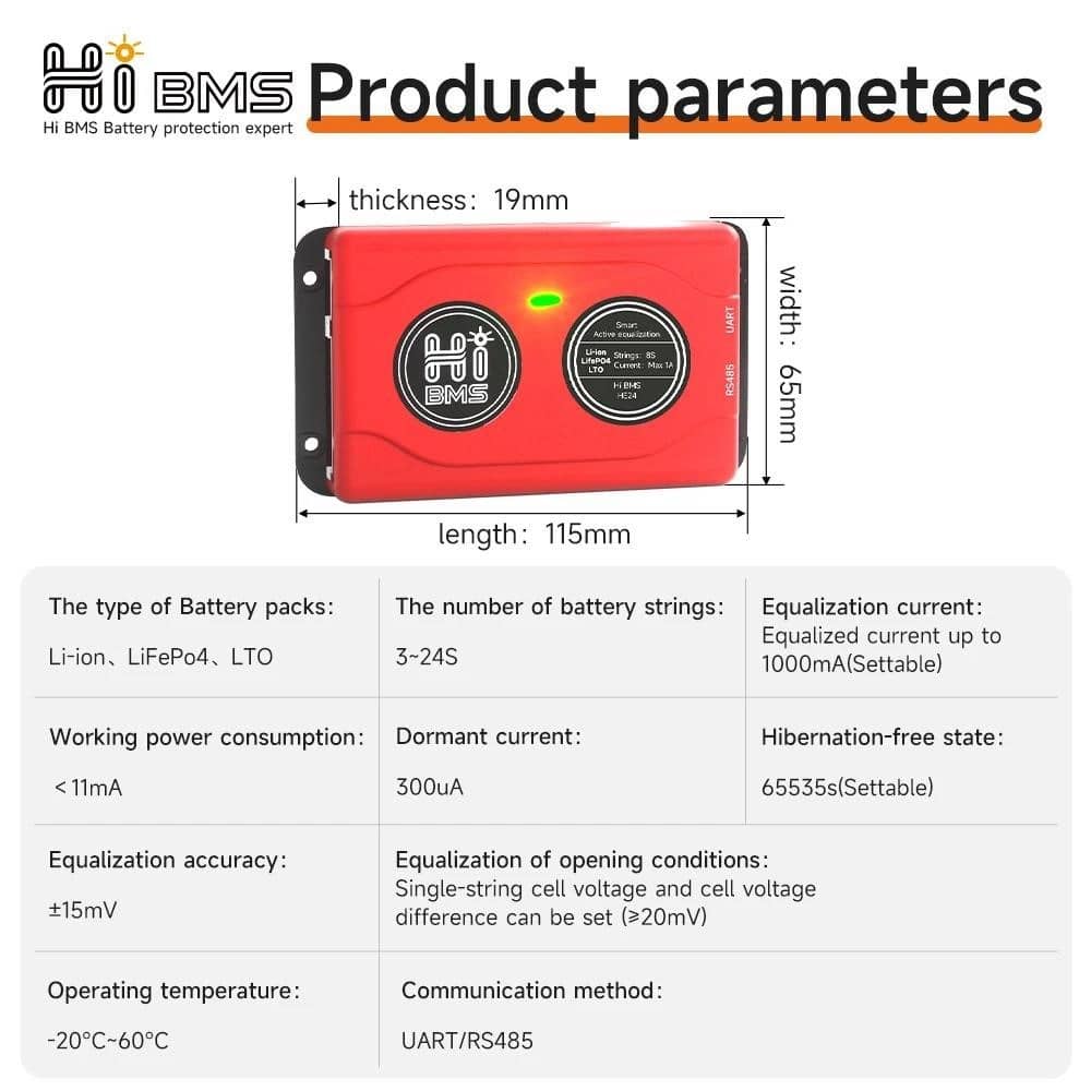 HIBMS Smart Active Balancer bms Lifepo4 Aktywny korektor 4S Balance ...