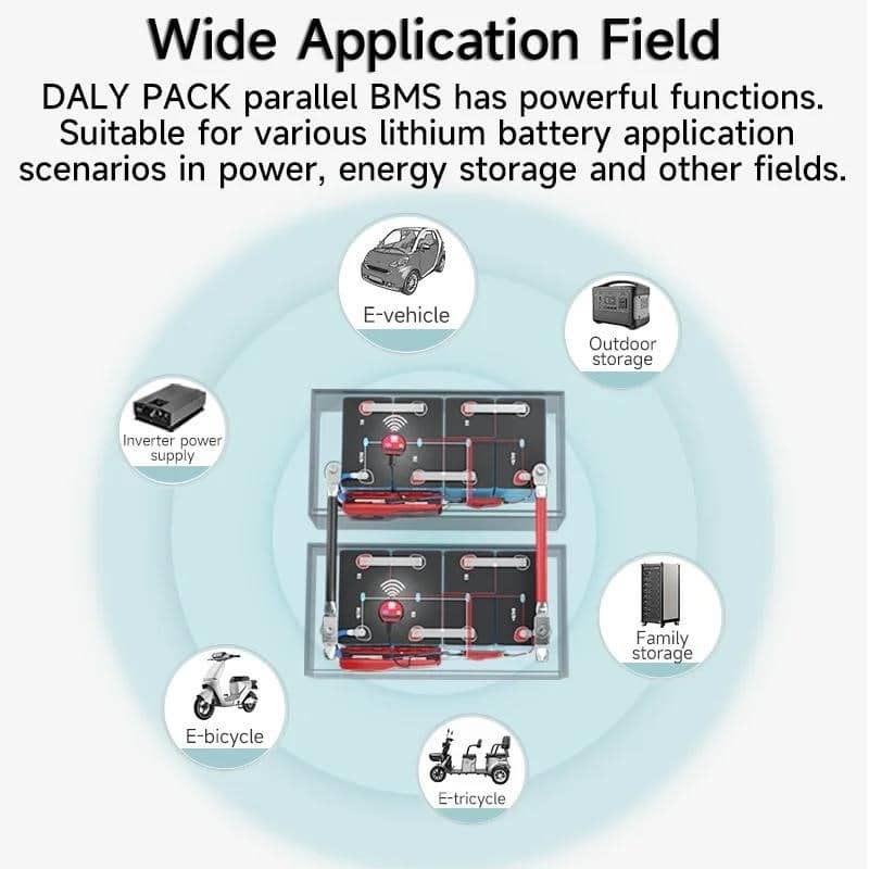 Inteligentny lifepo4 Bms 4s 12V 24V 36V 48V 60V 30A 300A 500A Li-Ion 3S 8S 10S 12S 13S 16S 24S ...