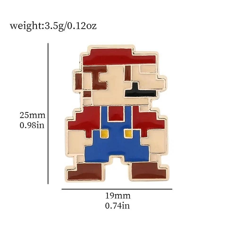 Klasyczna gra Super Mario broszki Cartoon Anime emaliowane przypinki na ...
