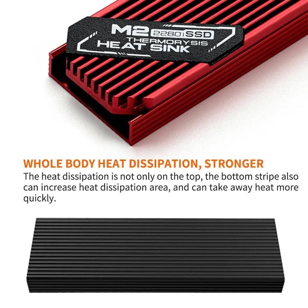 M.2 SSD NVMe Radiator Radiator M2 2280 SSD Radiator aluminiowy z ...
