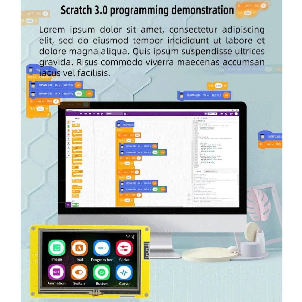 Płyta ESP32-S3 HMI 8M PSRAM 16M Flash Arduino LVGL WIFI Bluetooth 4.3 ...