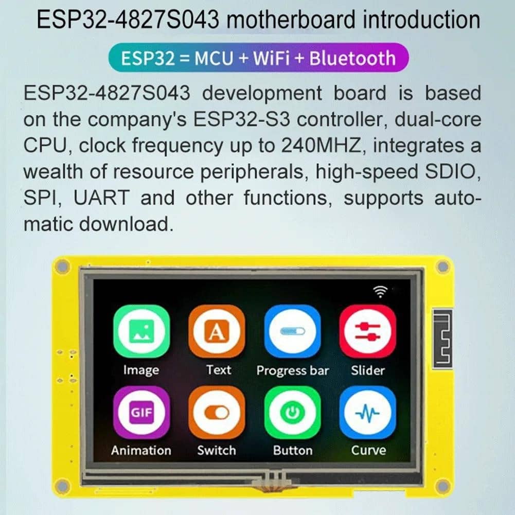 Płyta ESP32-S3 HMI 8M PSRAM 16M Flash Arduino LVGL WIFI Bluetooth 4.3 "3.5" pojemnościowy ekran ...