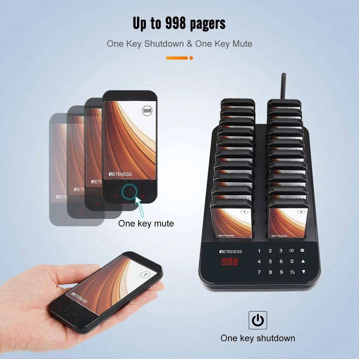 Retekess TD173 Pager restauracyjny do food trucka do kawy bezprzewodowy ...