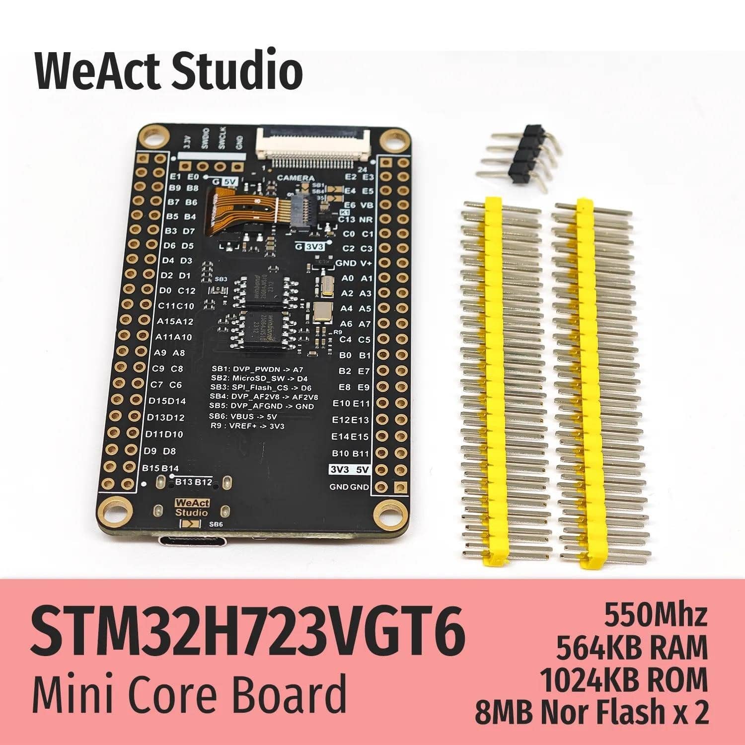 WeAct STM32H723VGT6 STM32H723 STM32H7 STM32 Płyta główna Płyta demonstracyjna